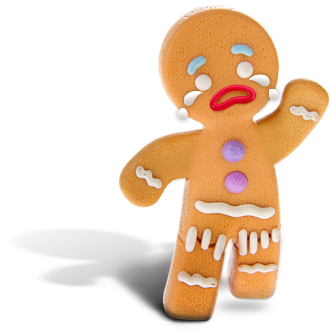 Scared Gingerbread Man